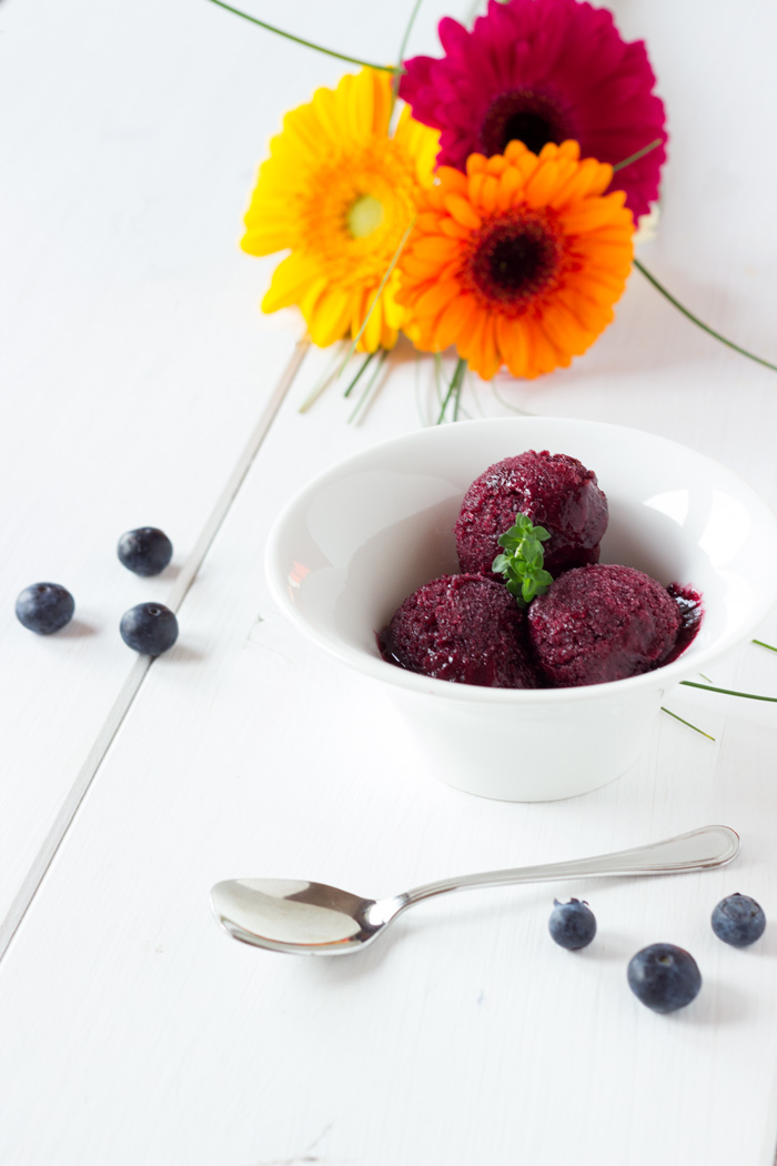 Sorbet aux myrtilles