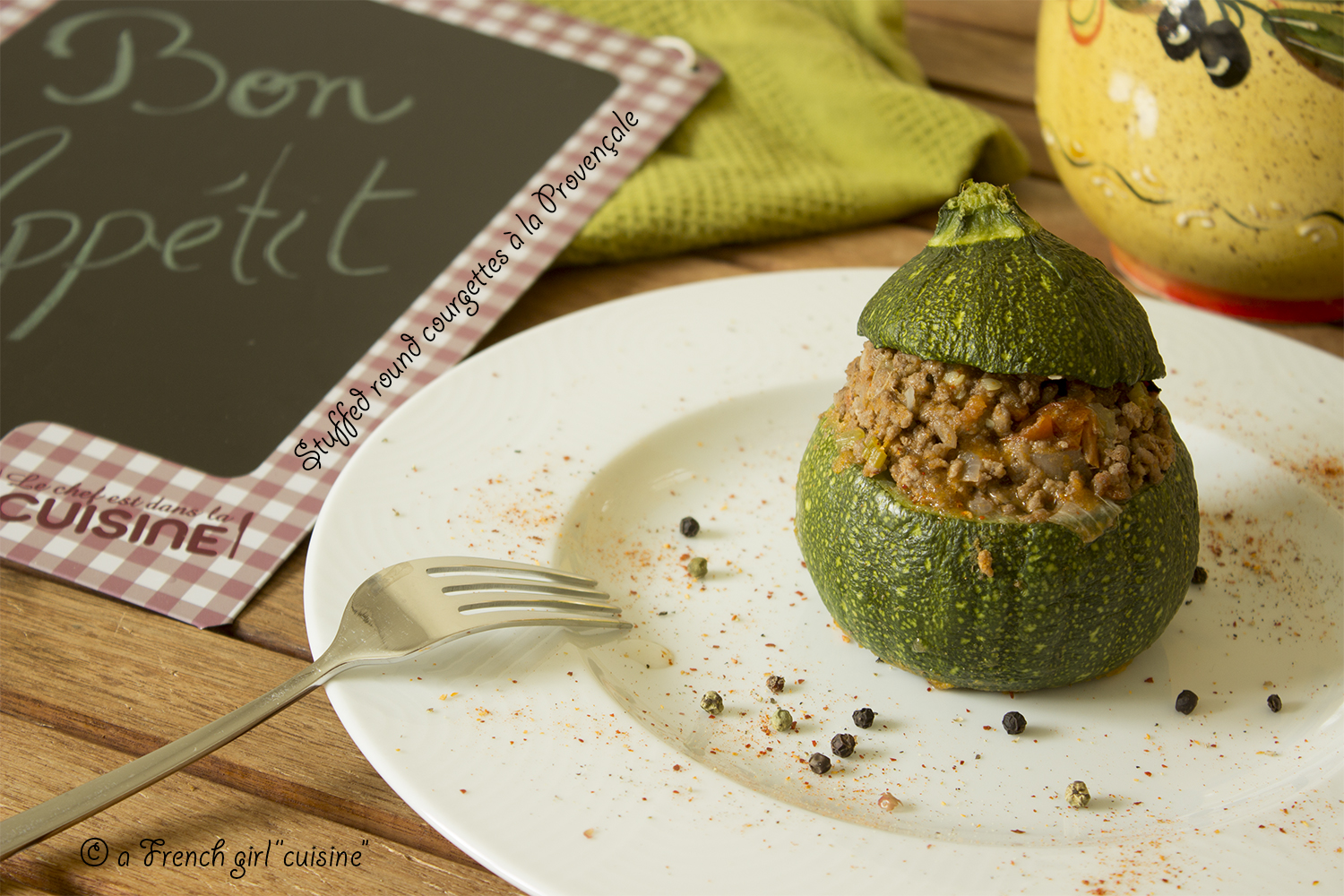 Courgettes rondes farcies à la provençale - Une French girl cuisine