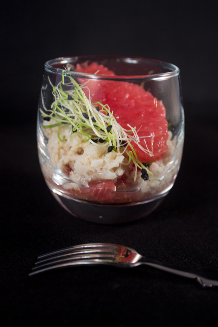 Verrine à la chair de crabe et pamplemousse - Une French girl cuisine