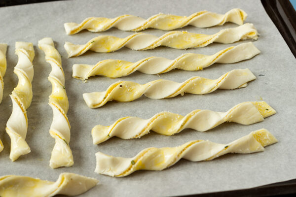 Puff pastry parmesan bread sticks